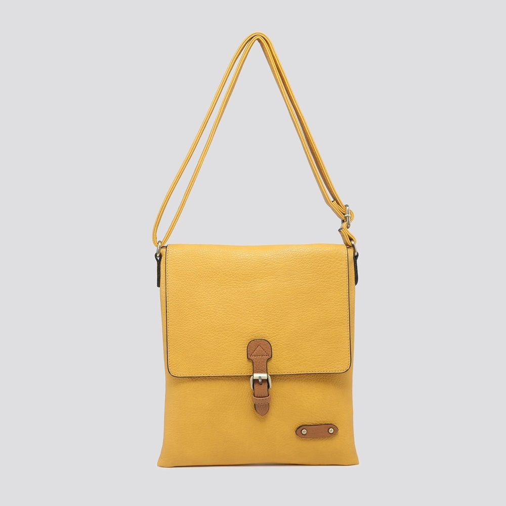 Pia Satchel Crossbody Bag | Yellow – Bag Room