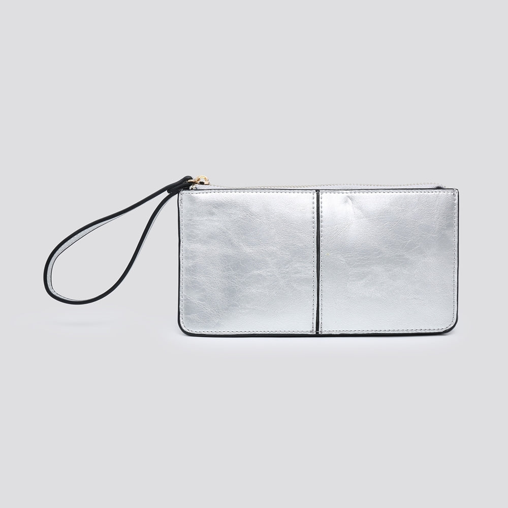 Zoe Zip Purse | Silver – Bag Room