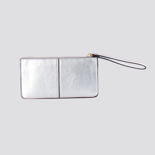 Zoe Zip Purse | Silver – Bag Room